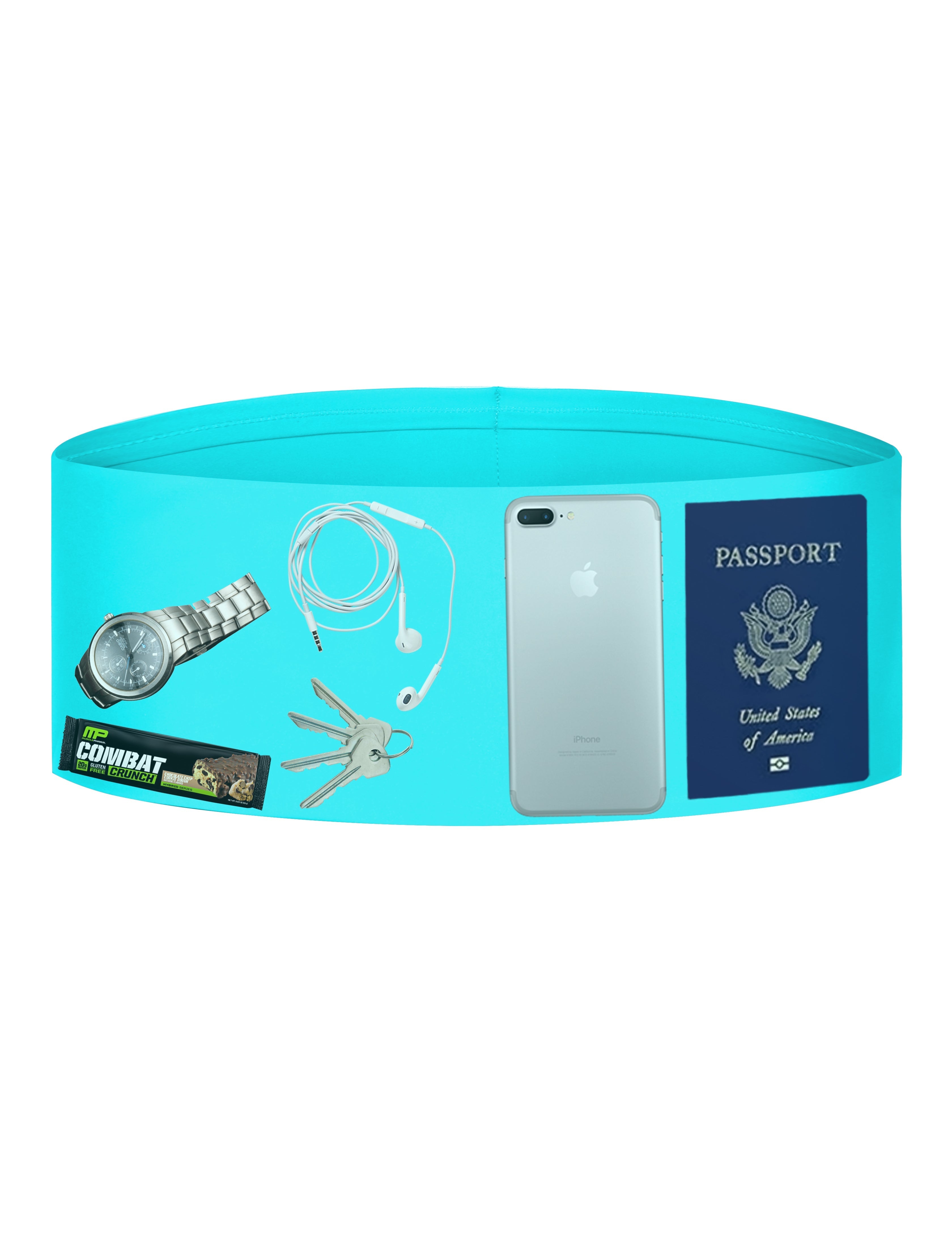 4 Pocket Sports Running Waist Pack aqua_Jogging – bubblelime
