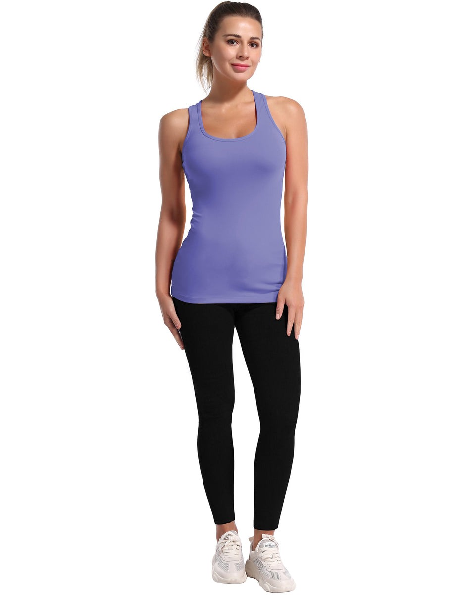 Racerback Athletic Tank Tops lavender_Biking – bubblelime