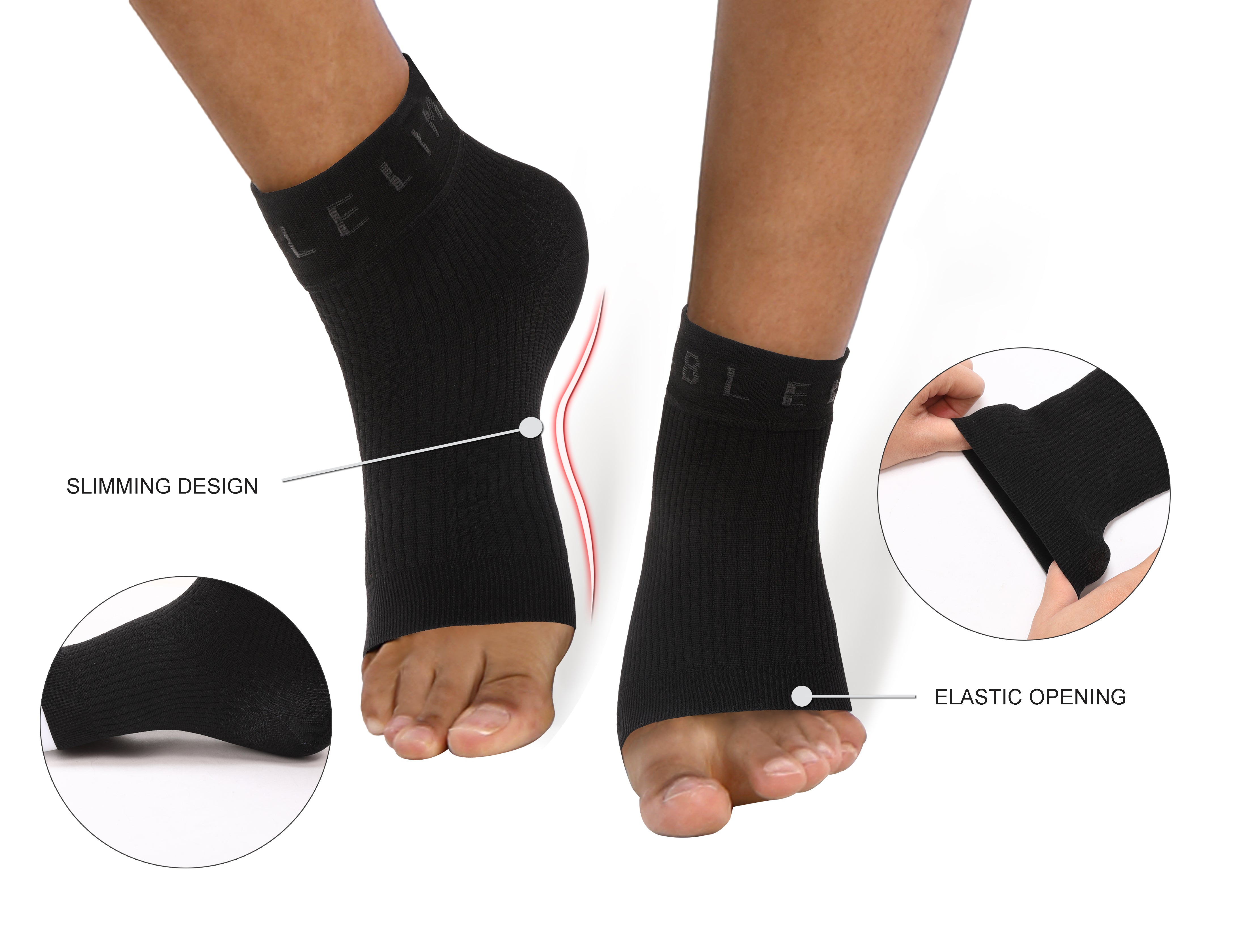 BUBBLELIME 80N/20S Compression Arch Support Ankle Brace_Tall Size ...