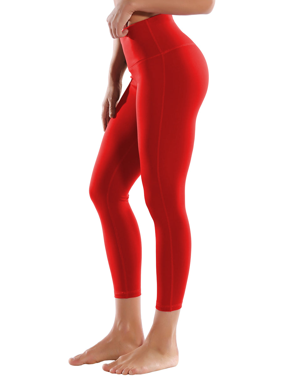 22" High Waist Side Line Capris scarlet – bubblelime